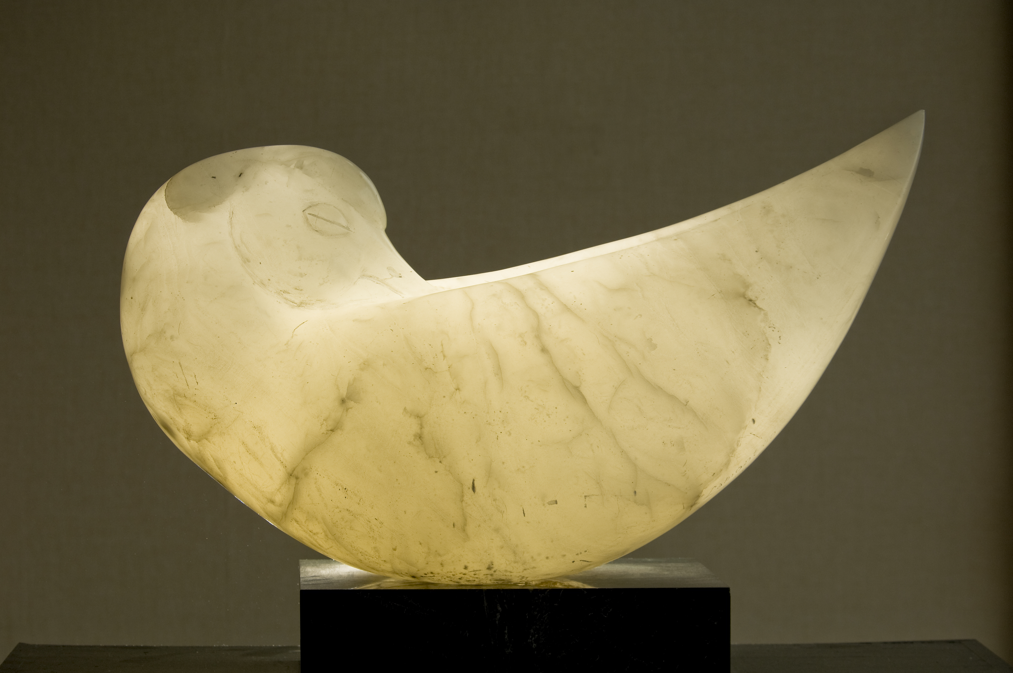 Lamont, Frances(1899-1975) - Bird Afloat- alabaster, 1951, inscribed F ...