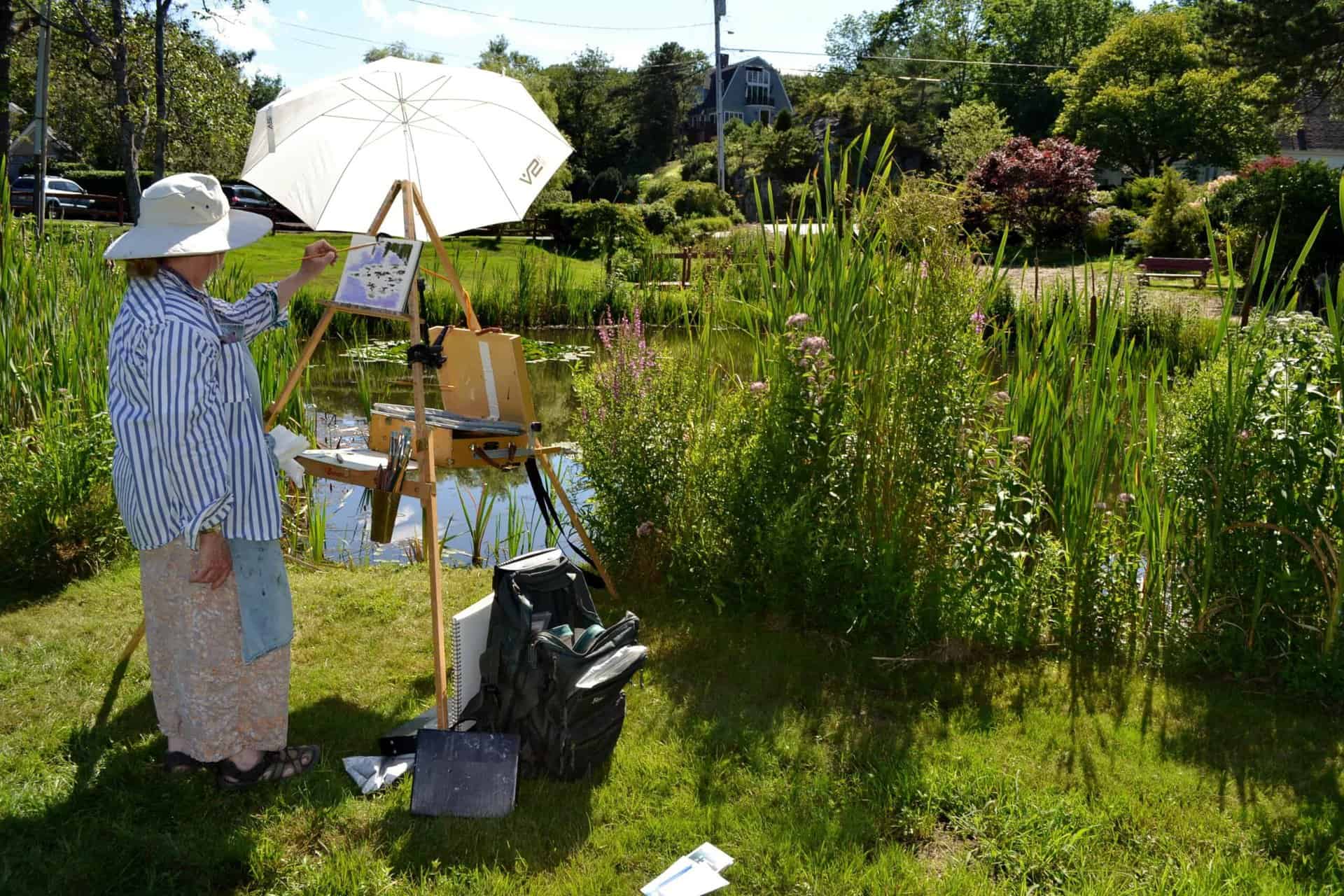 Plein-Air Painting in the OMAA Gardens - Ogunquit Museum of American Art