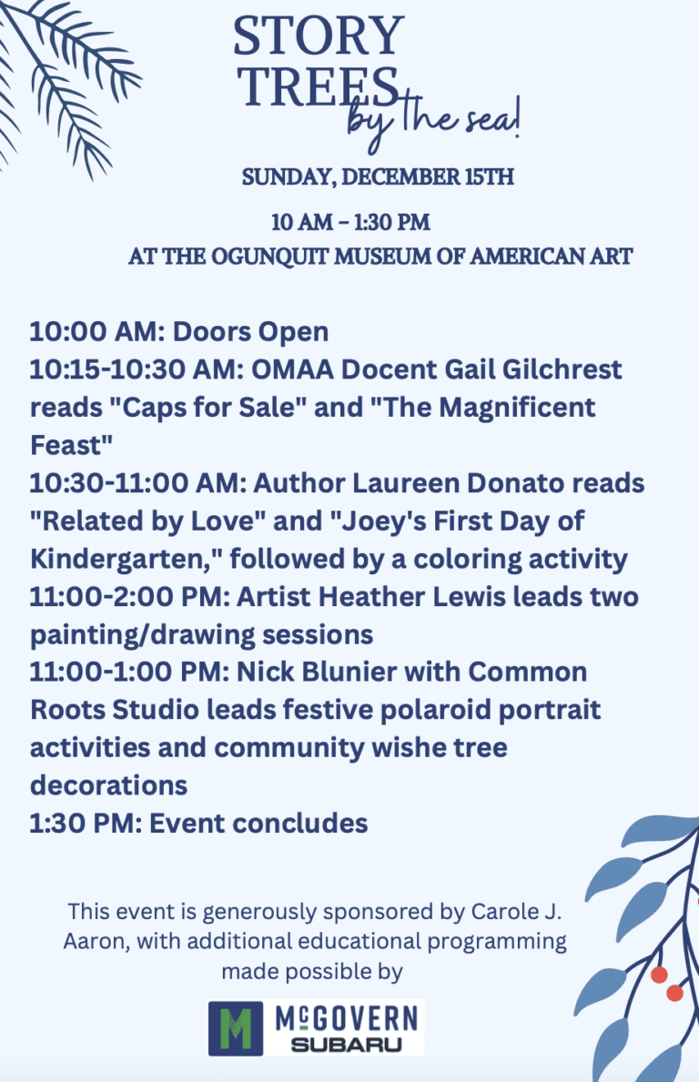 Day Two: Story Trees by the Sea! - Ogunquit Museum of American Art